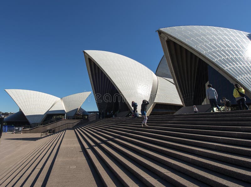 Opera House Sails in Blue Sky Editorial Stock Image - Image of ...