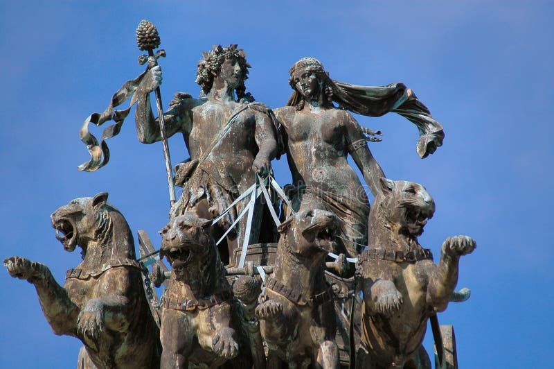 Opera House Statue in Dresden, Germany Stock Image - Image of opera ...