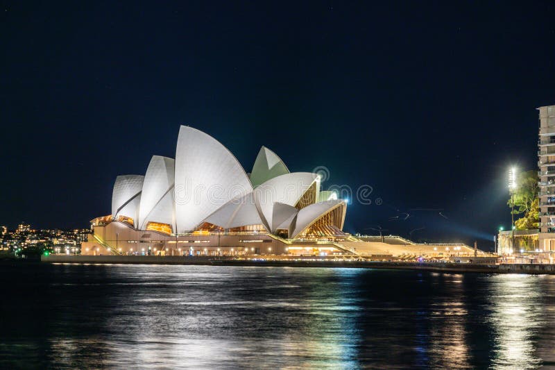 Opera House (Sydney) Night View Editorial Stock Photo - Image of ...