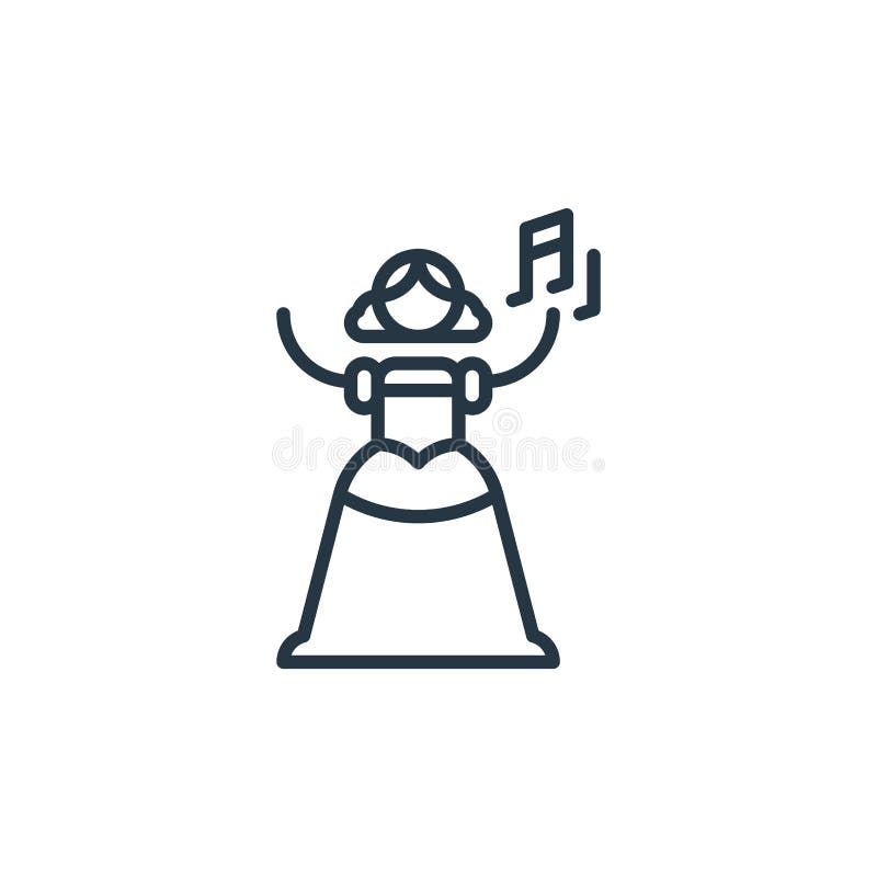 Opera Icon Vector from Arts Concept. Thin Line Illustration of Opera ...