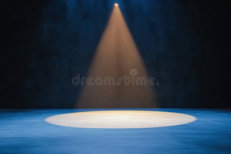 Opera Performance Stage with Bright Backdrop and Illuminated Spotlight ...
