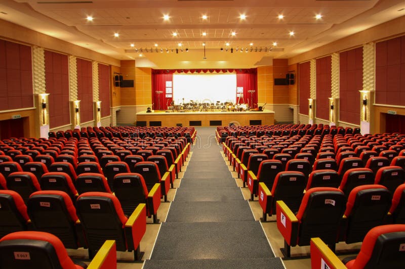 Opera Room red tone stock photo. Image of performance - 110452282