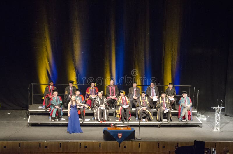 Opera Singer at Graduation with Faculty Editorial Photography - Image ...
