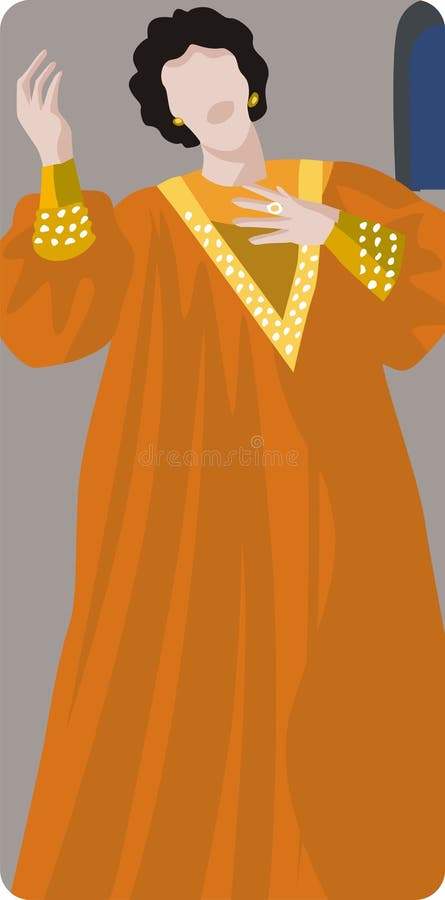 Opera Singer Illustration stock vector. Illustration of theater - 1996122