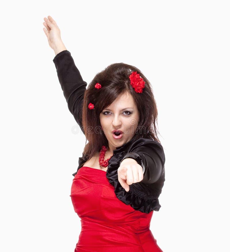 Opera Singer Singing in Her Stage Dress Stock Image - Image of opera ...