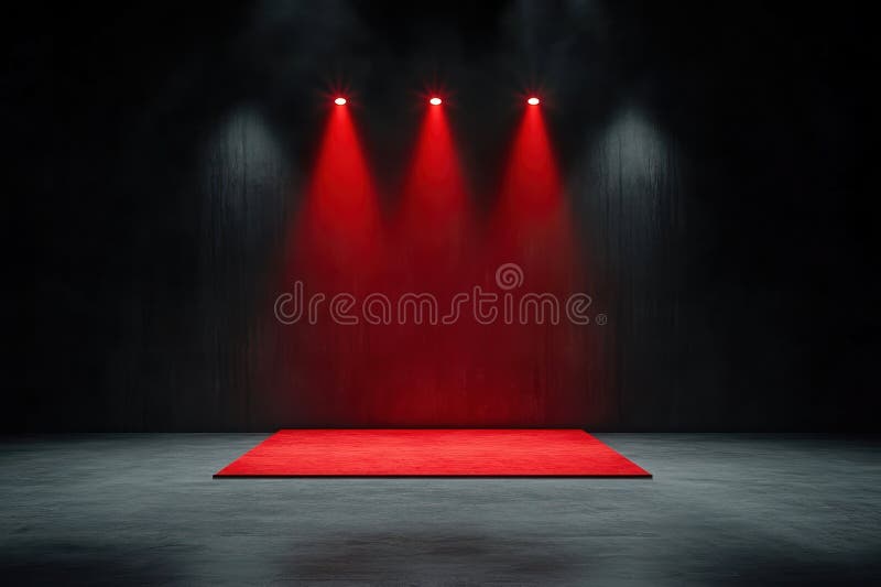 Opera Stage Set with Colorful Backdrop and Spotlight Illumination for ...
