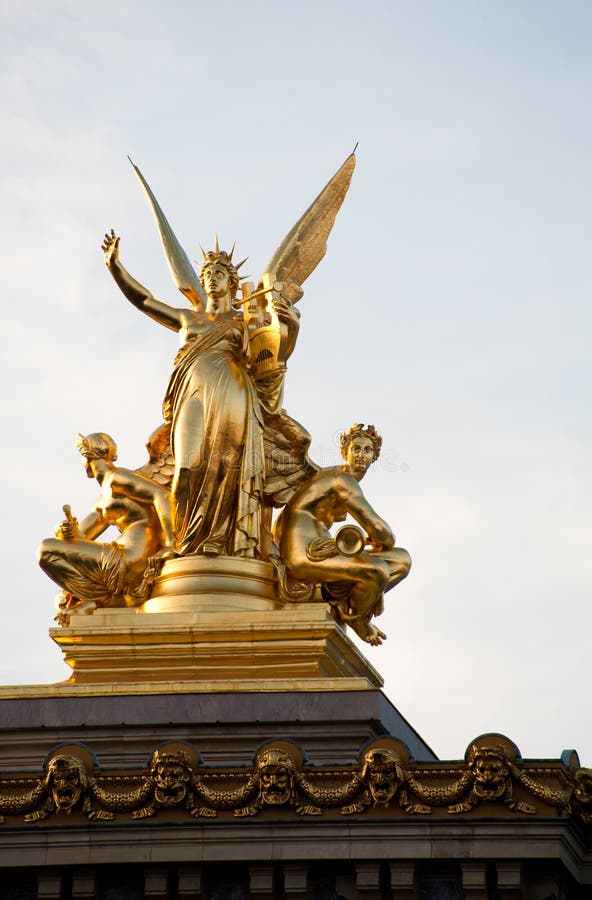 Opera statue stock image. Image of classic, paris, famous - 16380225