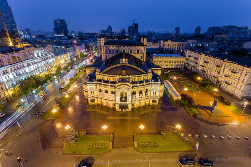 Opera theatre in Kyiv editorial stock photo. Image of historic - 67586388