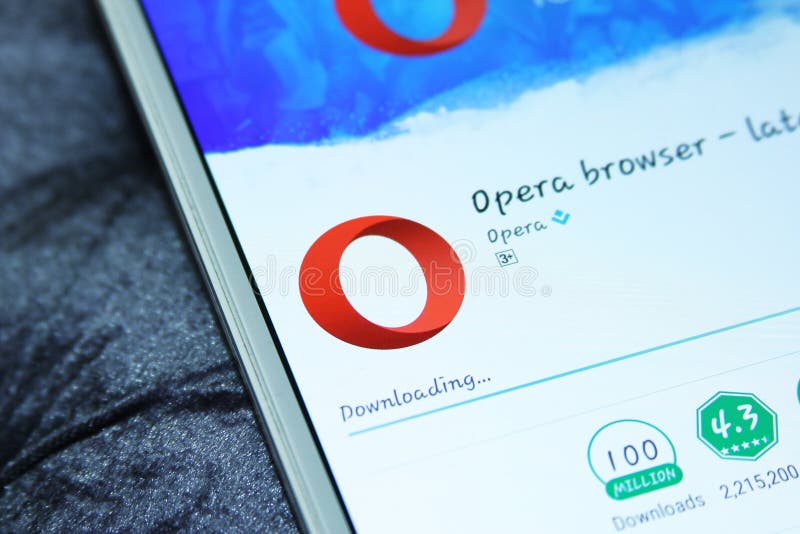 Opera Web Browser Mobile App Editorial Stock Image - Image of icons ...