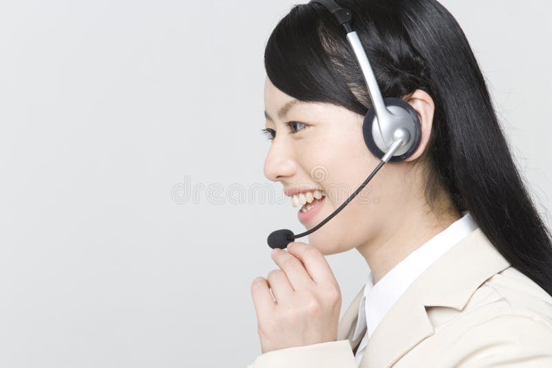 Operador imagen de archivo. Imagen de consulta, escena - 10129603