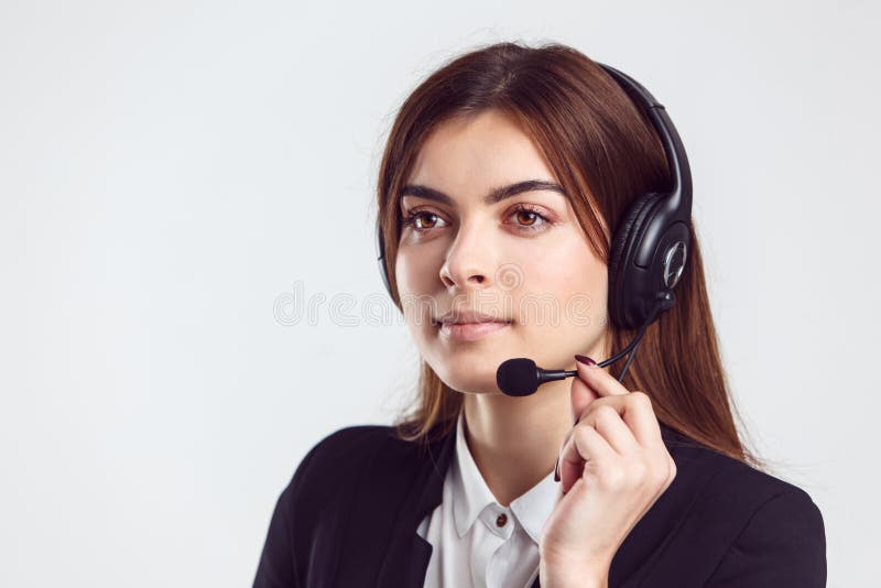 Operador De Callcenter De La Mujer Foto de archivo - Imagen de ...