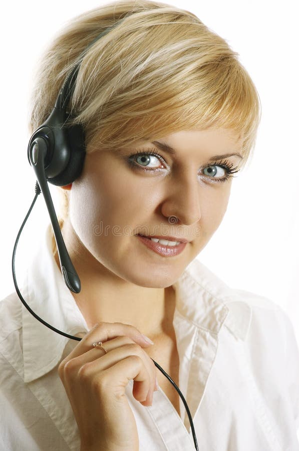 Operador hermoso imagen de archivo. Imagen de corporativo - 7060805