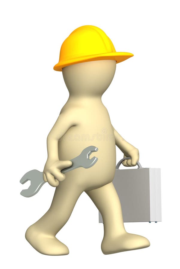 Operaio 3d illustrazione di stock. Illustrazione di occupazione - 6786292