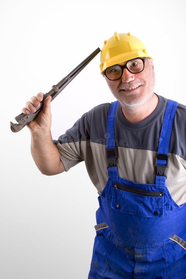 Operaio felice immagine stock. Immagine di configurazione - 2964617