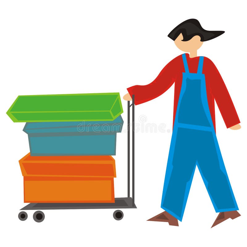 Operaio stilizzato illustrazione vettoriale. Illustrazione di ...