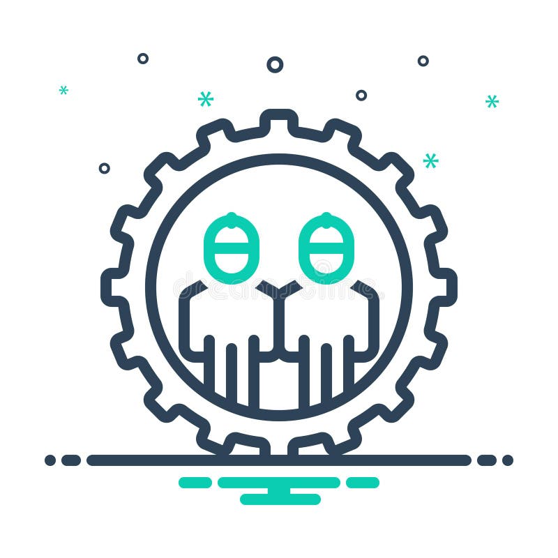 Mix Icon for Operates, Work and Setting Stock Vector - Illustration of ...