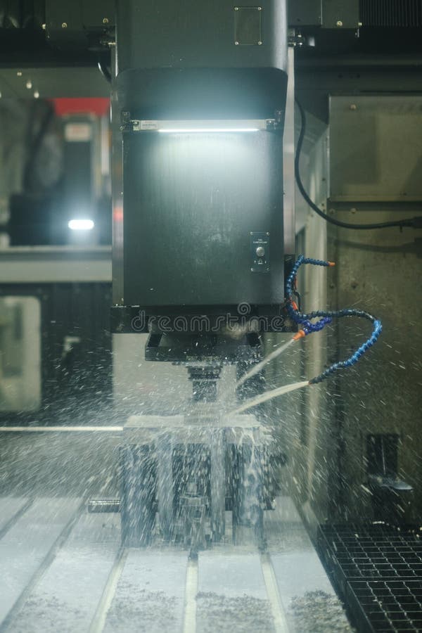 Operating Advanced CNC Machine in Industrial Setting Stock Image ...