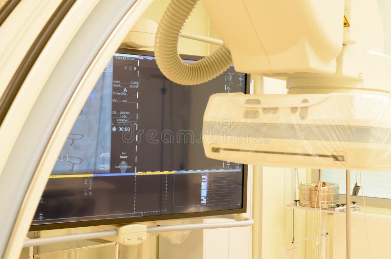 Operating for Angiographic Studies. Stock Photo - Image of xray ...