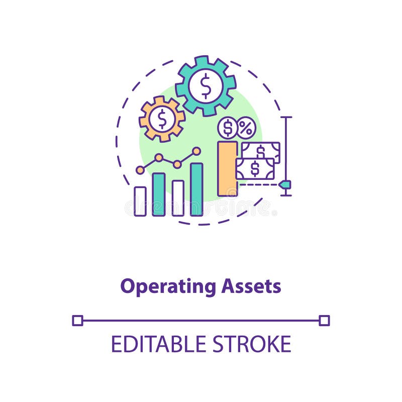 Operating Assets Concept Icon Stock Illustration - Illustration of ...
