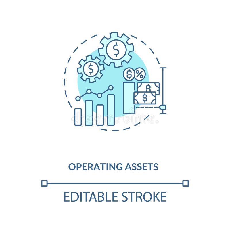 Operating Assets Concept Icon Stock Illustration - Illustration of ...
