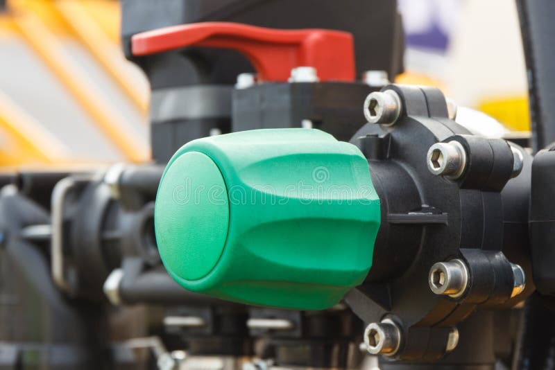 Operating Control Button or Knob in Industrial Machine. Technology ...