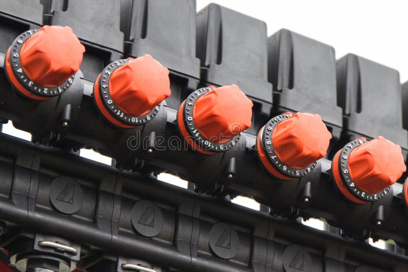 Operating Control Buttons or Knobs in Agricultural or Industrial ...