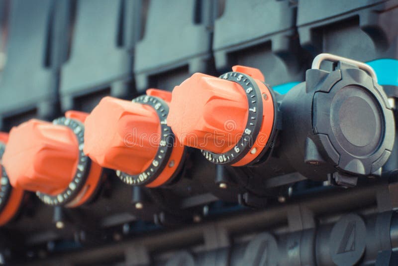 Operating Control Panels Or Levers With Buttons In Forklift Or Other ...