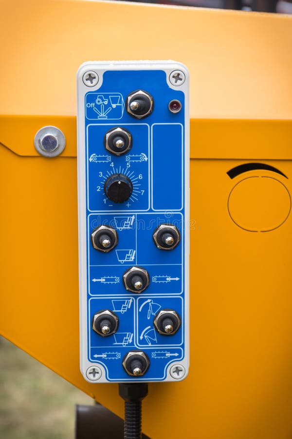 Operating Control Buttons or Knobs in Industrial Machine. Technology ...