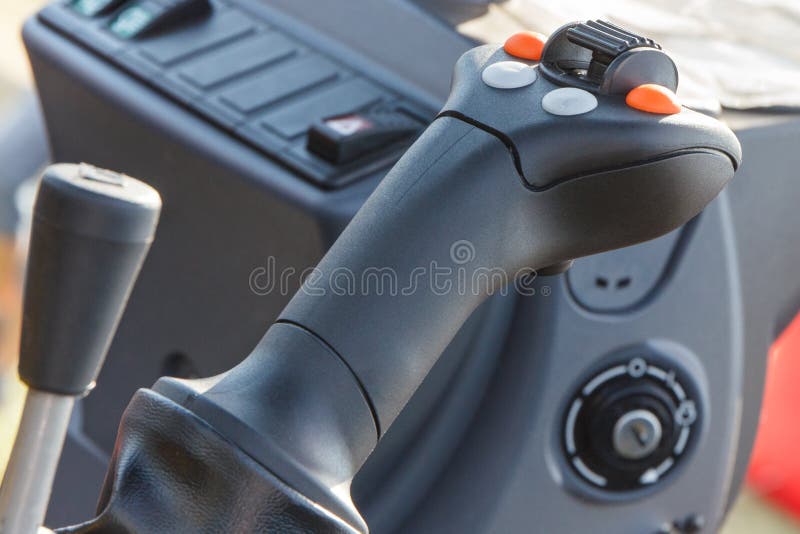 Operating Control Panel with Buttons in Industrial or Agricultural ...