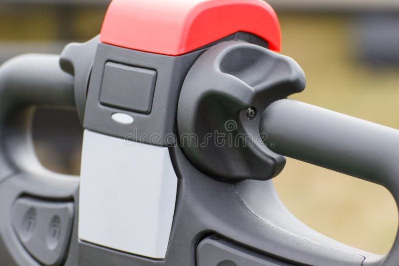 Operating Control Panels Or Levers With Buttons In Forklift Or Other ...