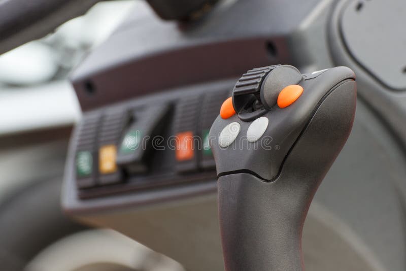 Operating Control Panel with Buttons in Truck or Agricultural Machine ...