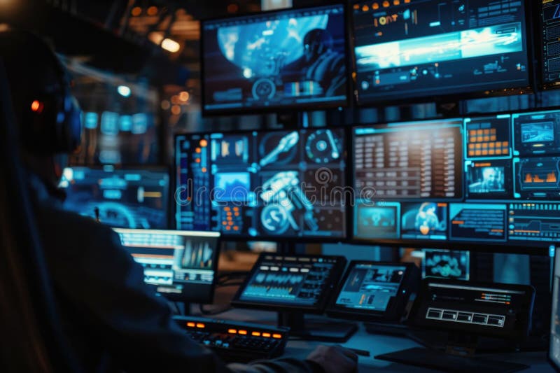 Operating Control Room stock image. Image of operation - 363932497