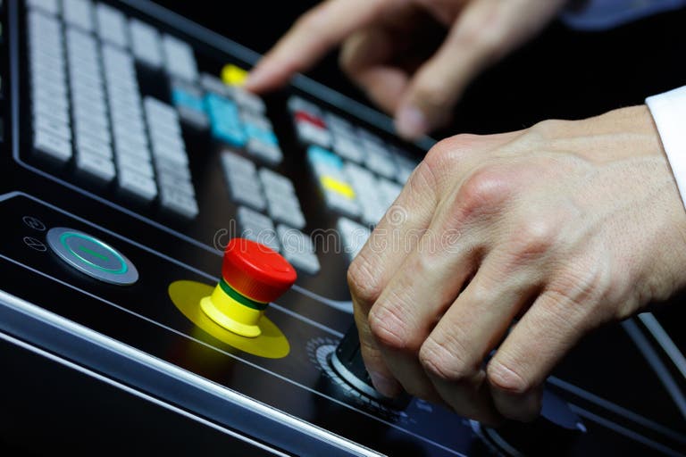 Operating Controls of the Cnc Machining Center Stock Photo - Image of ...