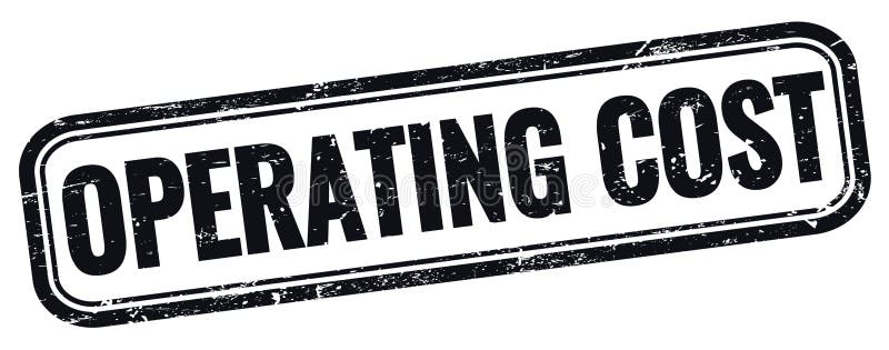 OPERATING COST Text on Black Grungy Vintage Stamp Stock Illustration ...