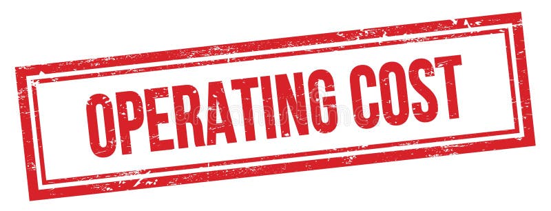 OPERATING COST Text on Red Grungy Vintage Stamp Stock Illustration ...