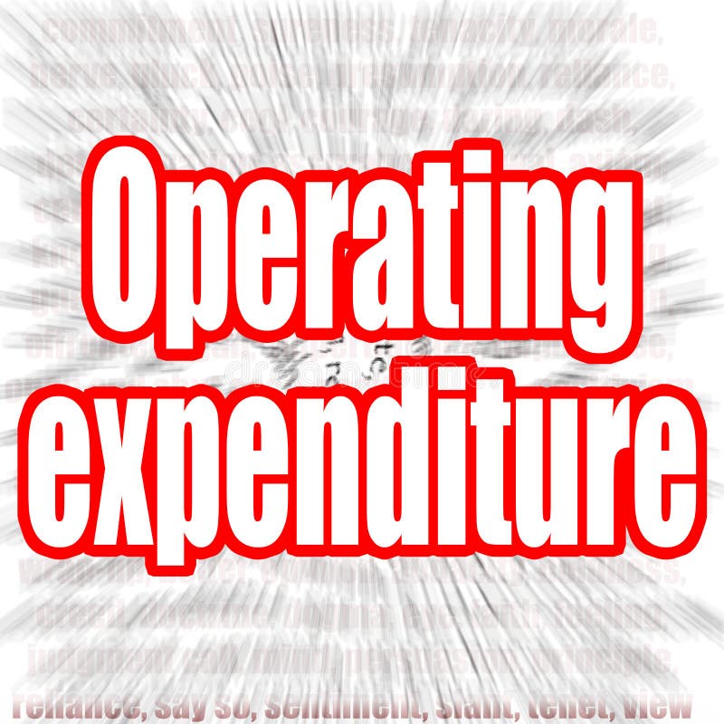 Operating Expenditure Word with Zoom in Effect Stock Illustration ...