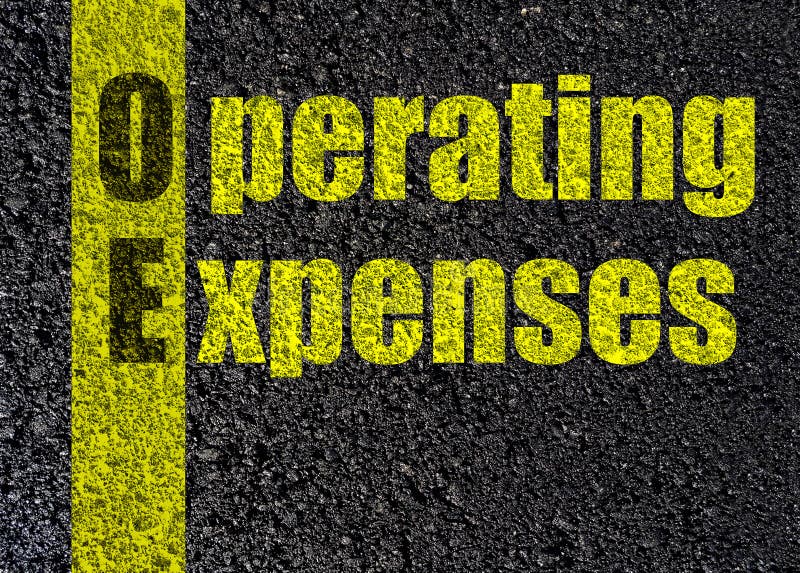 Operating Expenses Text, Asphalt Black Top View Background Stock Image ...