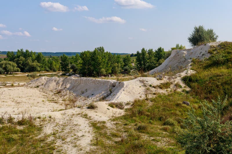The Operating Huge Quarry for the Extraction of Stone. Natural ...