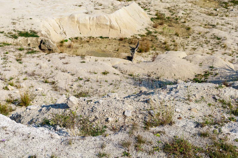 The Operating Huge Quarry for the Extraction of Stone. Natural ...