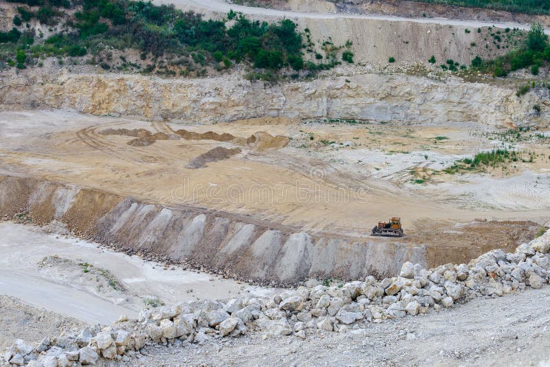 The Operating Huge Quarry for the Extraction of Stone. Natural ...