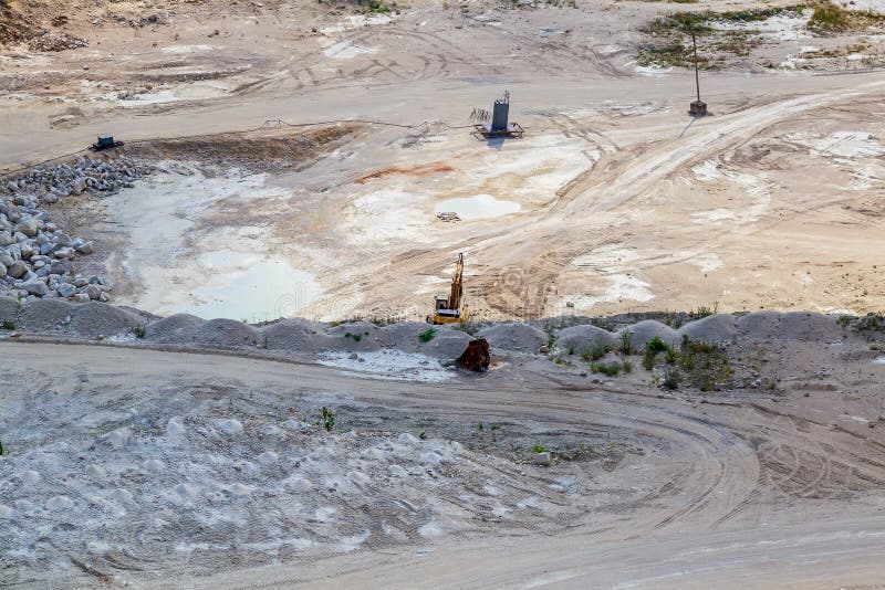 The Operating Huge Quarry for the Extraction of Stone. Natural ...