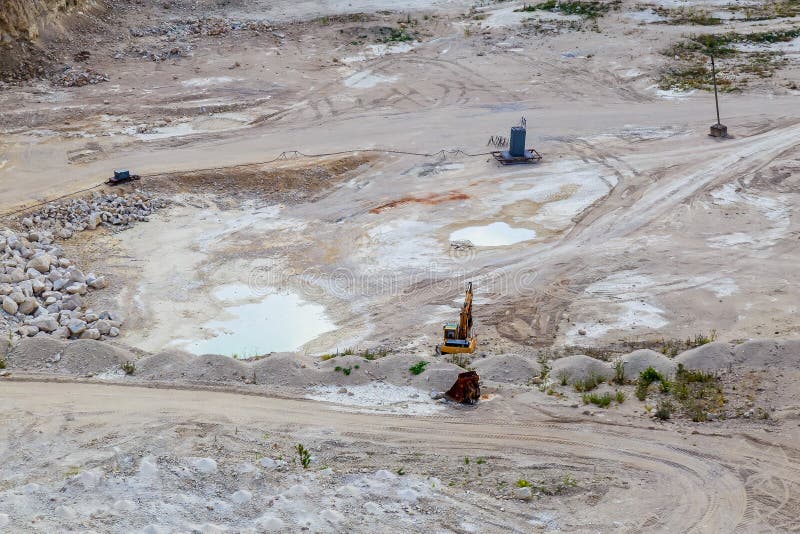 The Operating Huge Quarry for the Extraction of Stone. Natural ...
