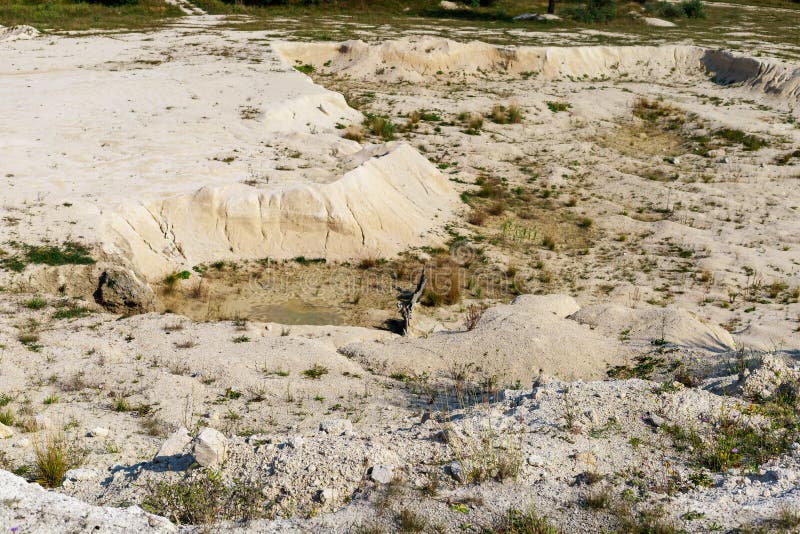 The Operating Huge Quarry for the Extraction of Stone. Natural ...