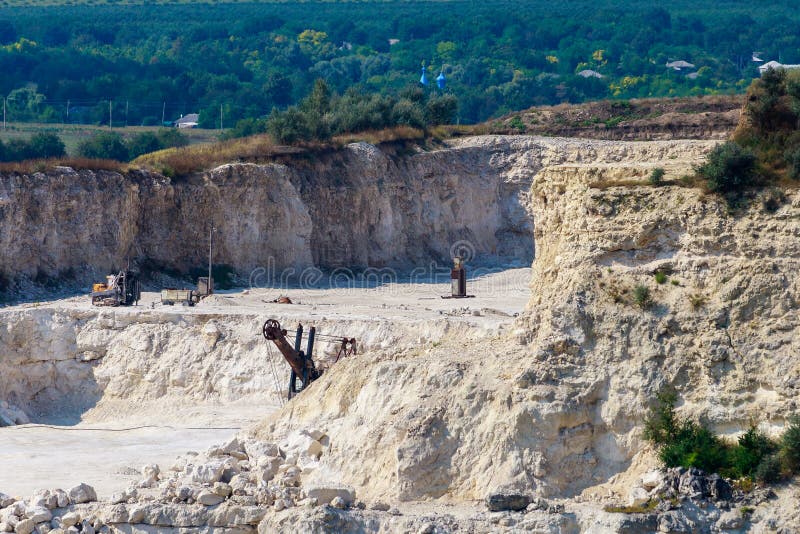 The Operating Huge Quarry for the Extraction of Stone. Natural ...