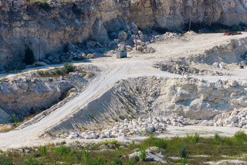 The Operating Huge Quarry for the Extraction of Stone. Natural ...