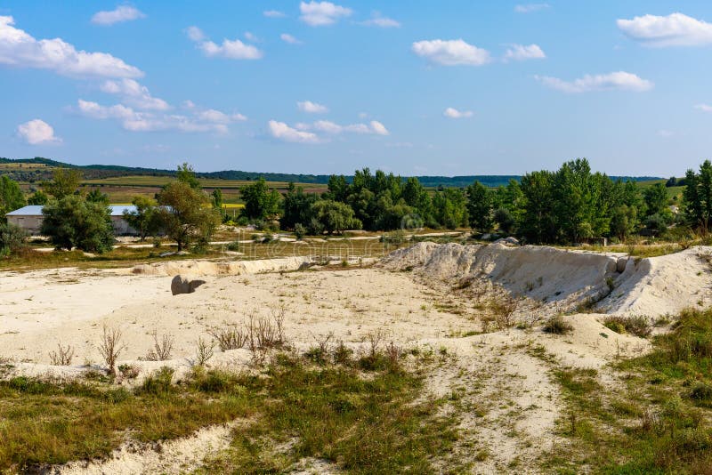 The Operating Huge Quarry for the Extraction of Stone. Natural ...