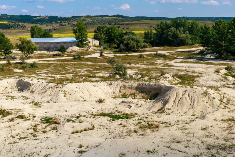 The Operating Huge Quarry for the Extraction of Stone. Natural ...