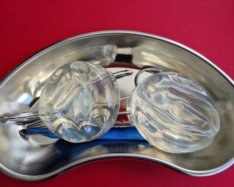 Operating Instruments and Breast Implants in Operating Room Stock Photo ...