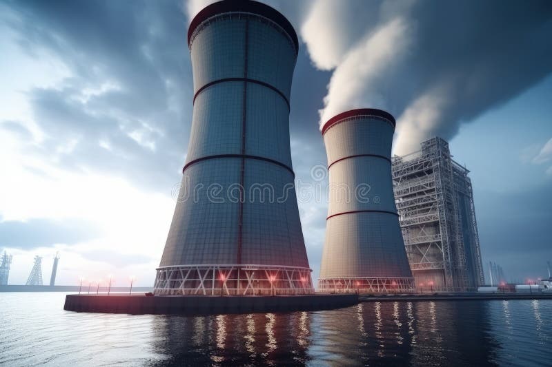 Operating Nuclear Reactors Buildings Generative Ai Stock Illustration ...