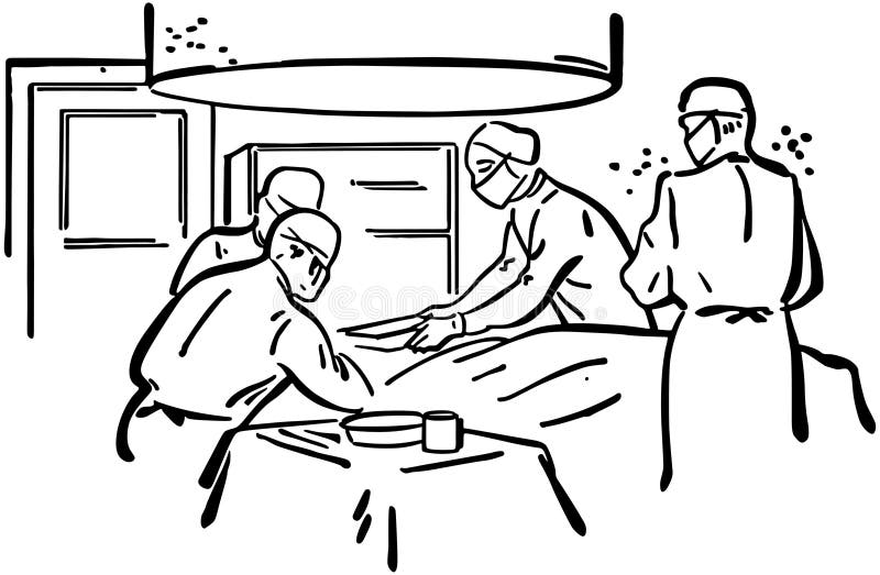 Operating Room stock vector. Illustration of physicians - 42095914